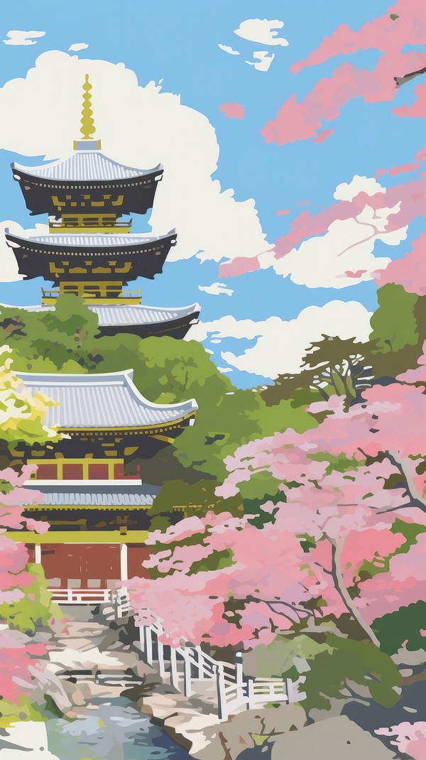 Japan anime famous place architecture | Premium Photo Illustration ...