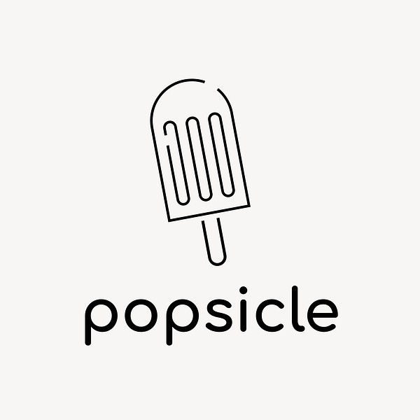 Popsicle shop logo line art | Free Photo - rawpixel