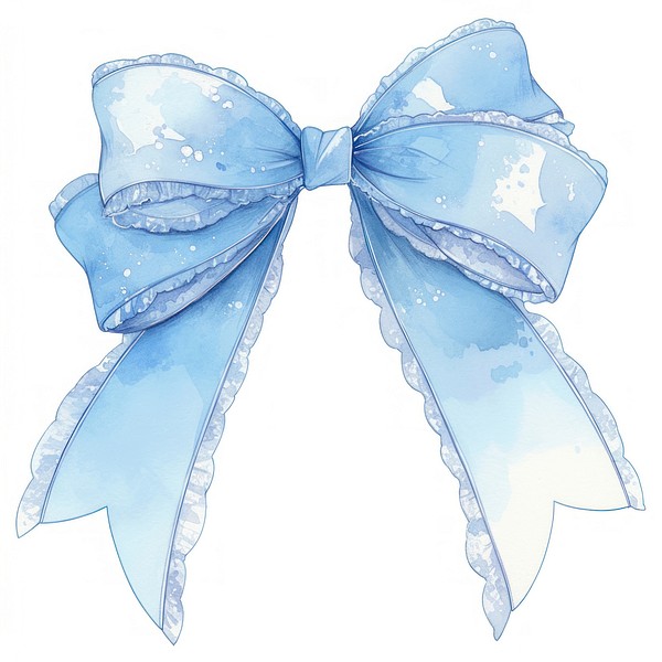 Elegant blue watercolor ribbon illustration | Free Photo Illustration ...