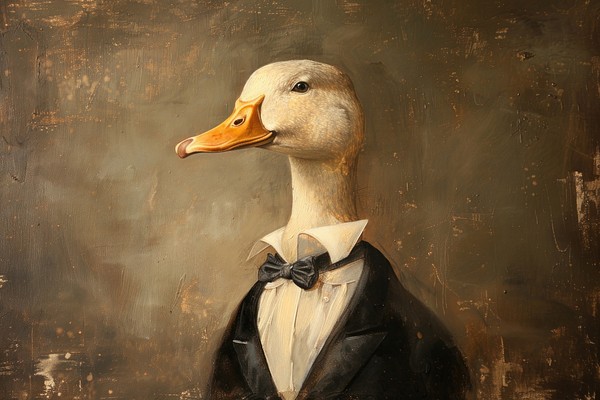 Duck in formal attire illustration | Free Photo Illustration - rawpixel