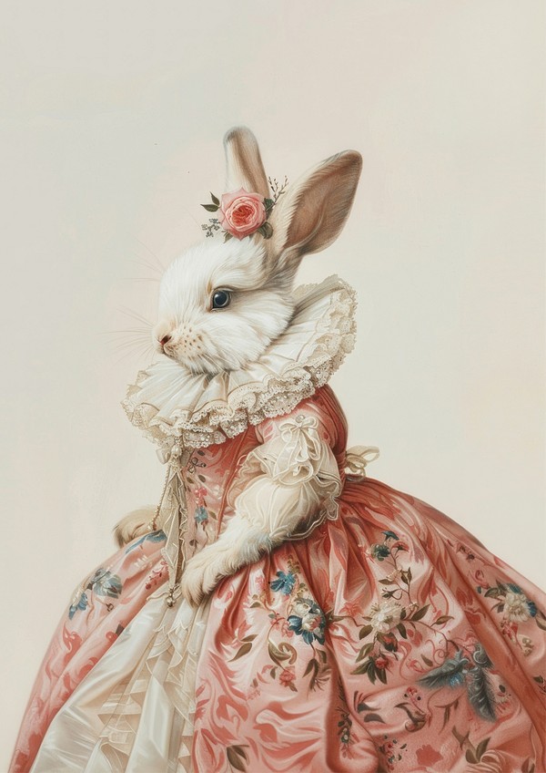 Animal rabbit painting human. | Free Photo Illustration - rawpixel