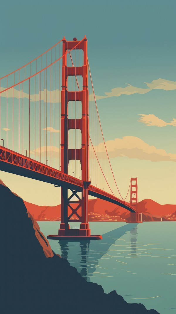 Retro film bridge architecture reflection | Premium Photo Illustration ...