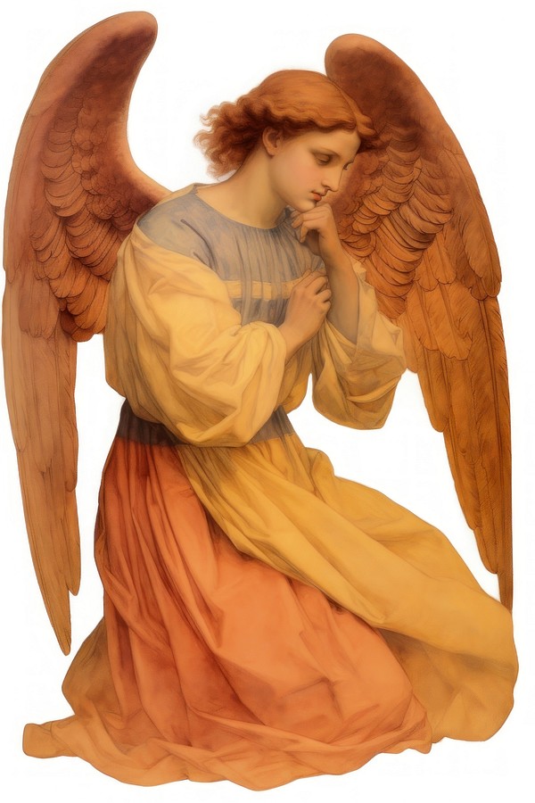 An angel painting white background | Free Photo Illustration - rawpixel