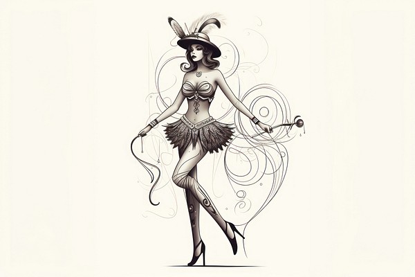 Samba drawing dancing sketch. | Free Photo Illustration - rawpixel