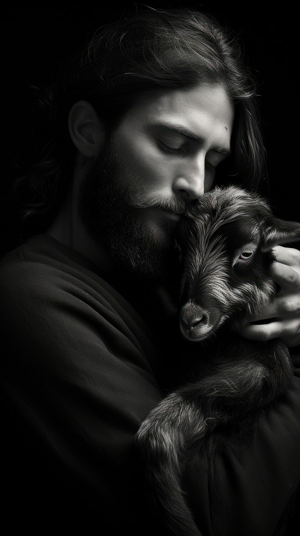 Photography Jesus Hugging Lamb photography | Free Photo - rawpixel