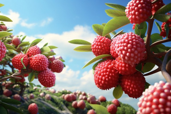 Lychee raspberry outdoors plant. | Premium Photo Illustration - rawpixel