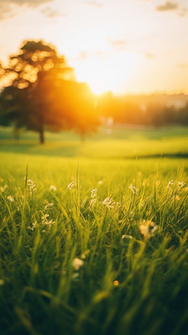 Summer sunset landscape grassland sunlight. | Free Photo - rawpixel
