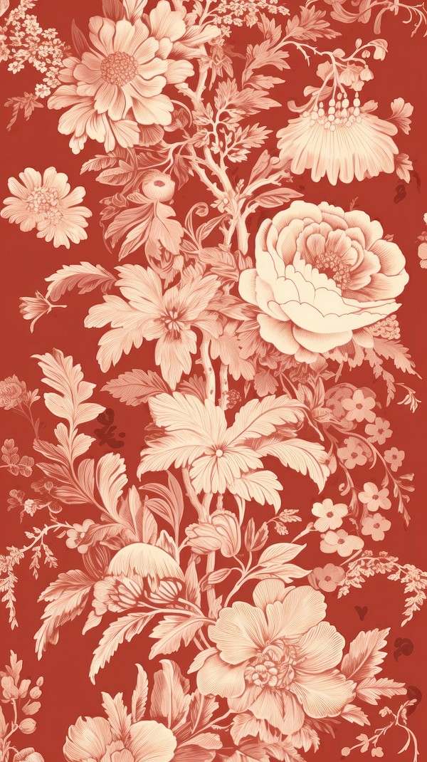 Toile wallpaper flowers pattern plant | Premium Photo Illustration ...