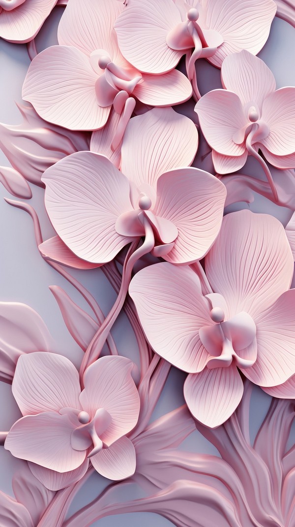 Orchid bas relief small pattern | Premium Photo - rawpixel