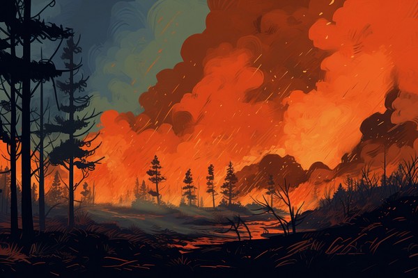 Forest fire mountain outdoors | Premium Photo Illustration - rawpixel
