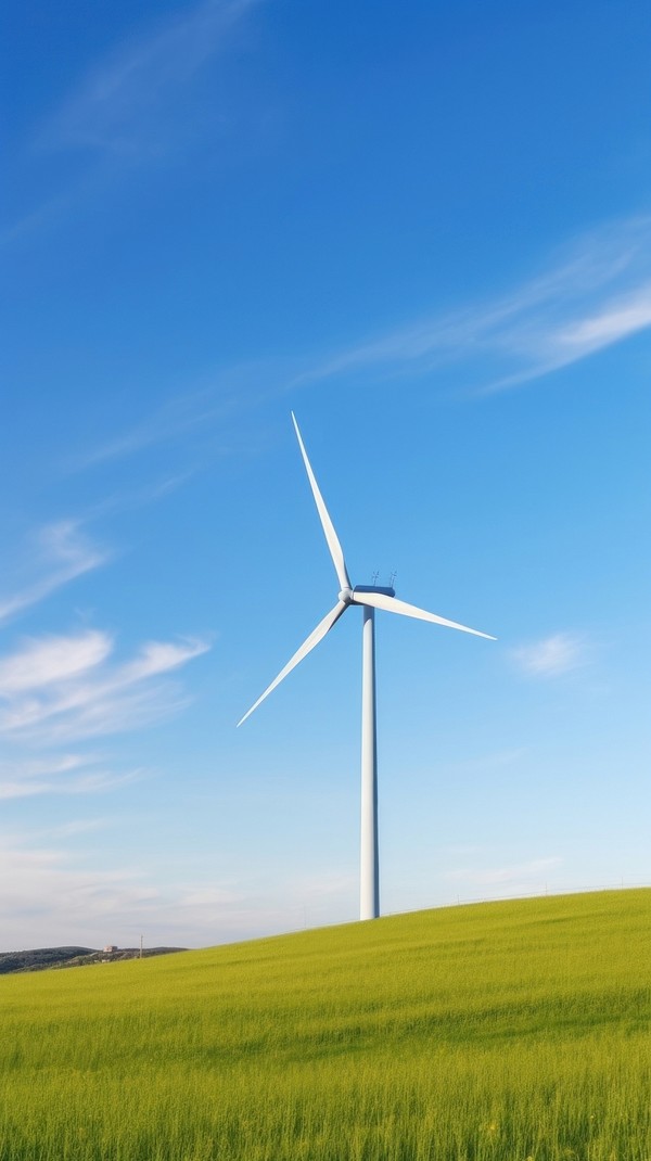Aesthetic Wind turbine green field | Free Photo - rawpixel