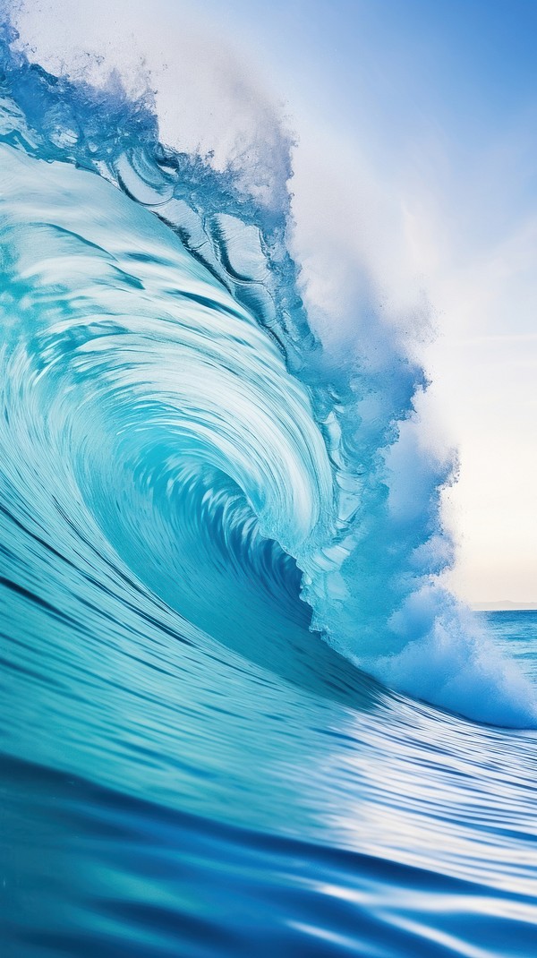 Crazy blue waves ocean outdoors | Premium Photo - rawpixel