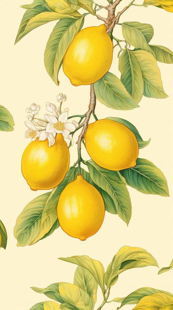 Wallpaper lemon backgrounds plant fruit. | Premium Photo Illustration ...