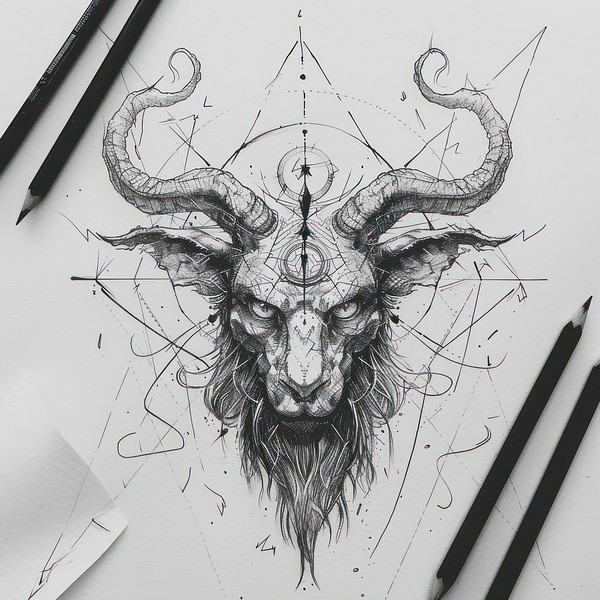 Satan drawing sketch art. | Free Photo Illustration - rawpixel