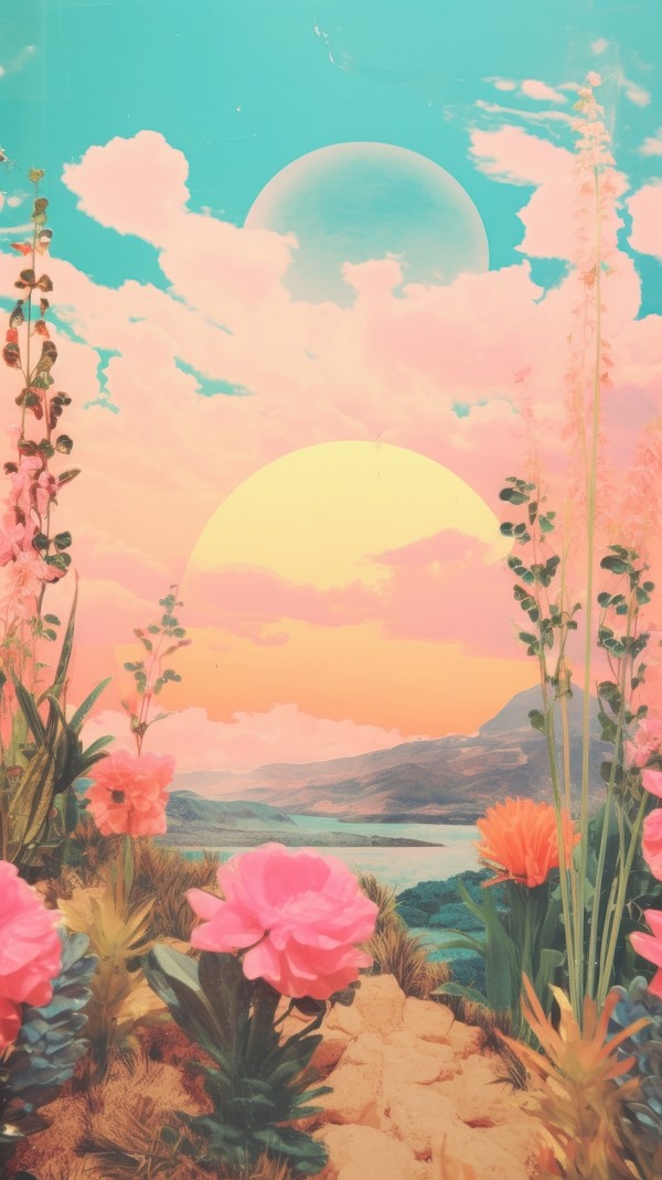 Magic sunset craft collage art | Free Photo Illustration - rawpixel