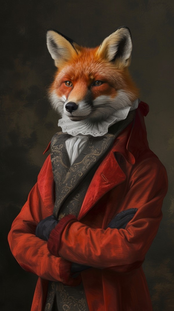 Animal fox portrait painting | Premium Photo Illustration - rawpixel