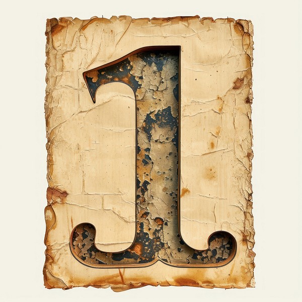 Vintage Alphabet Number 1 number | Free Photo Illustration - rawpixel