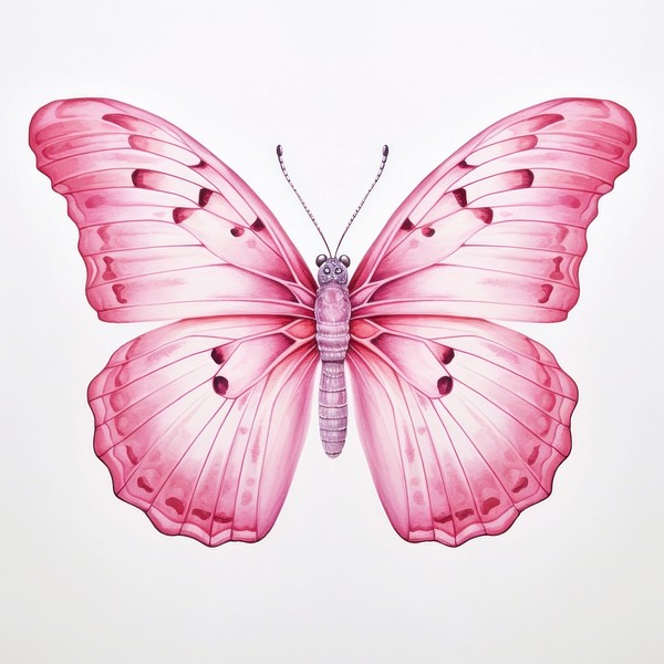 Pink butterfly animal insect white | Premium Photo Illustration - rawpixel