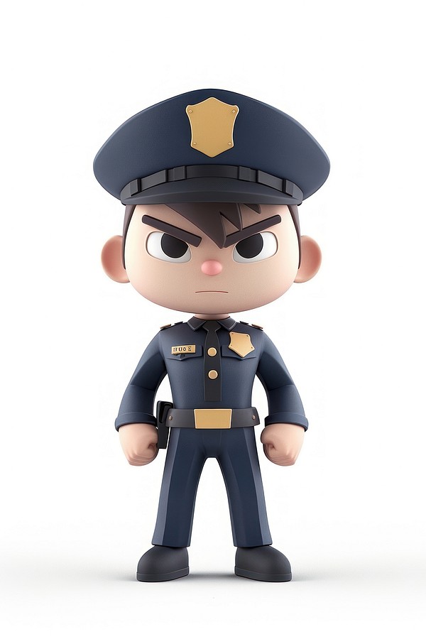 Police portrait figurine serious human. | Free Photo Illustration ...