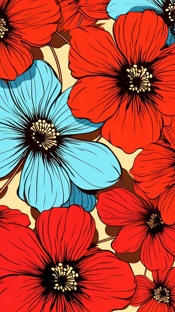 Flower pattern petal plant. | Free Photo Illustration - rawpixel