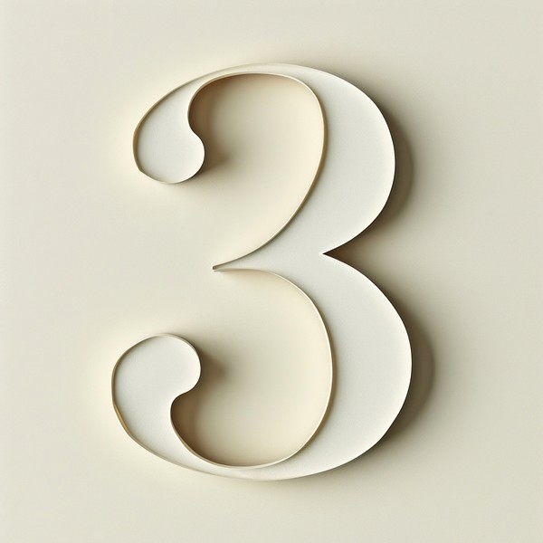 Letter number 3 white font | Free Photo - rawpixel