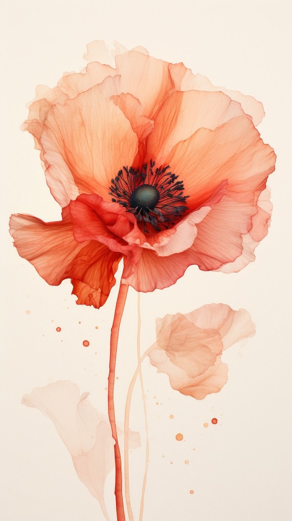 Poppy flower plant inflorescence creativity. | Premium Photo Illustration - rawpixel