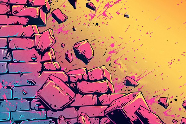 Comic break wall effect art | Premium Photo Illustration - rawpixel