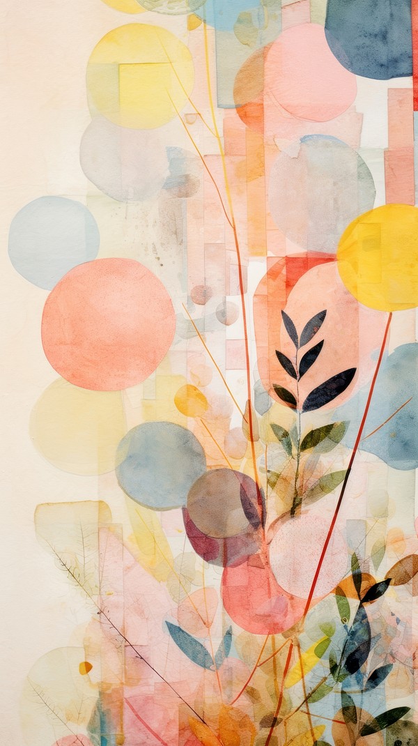 Botanical garden abstract painting pattern. | Premium Photo ...