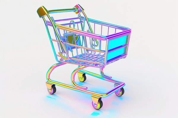 Simple shopping cart white background | Free Photo Illustration - rawpixel