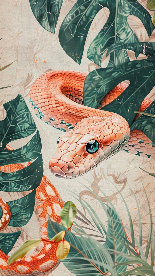 Wallpaper Snake snake backgrounds reptile. | Premium Photo Illustration ...