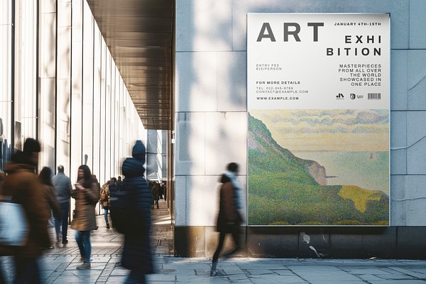 Art exhibition ad sign mockup | Premium PSD Mockup - rawpixel