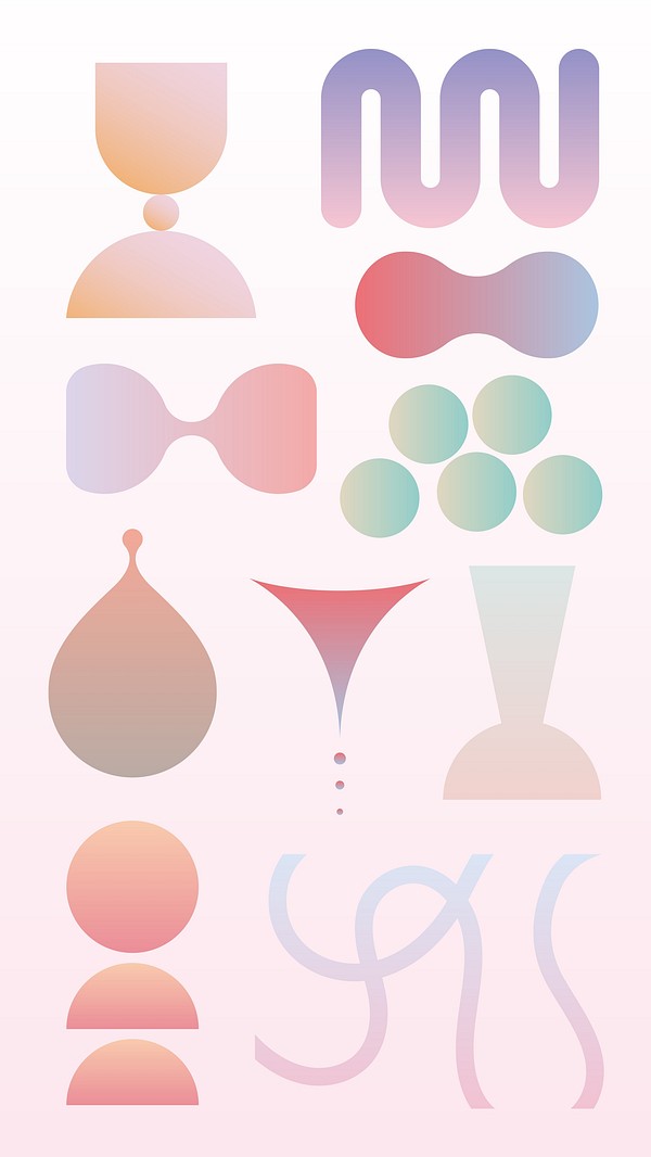 Abstract gradient geometric shape vector | Free Vector - rawpixel