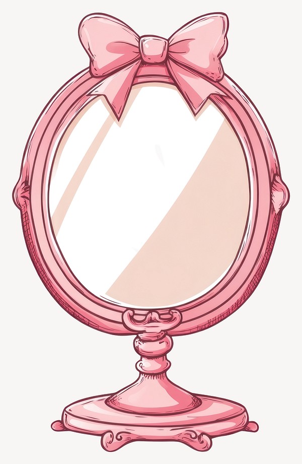 vintage oval shape table mirror | Free Vector - rawpixel