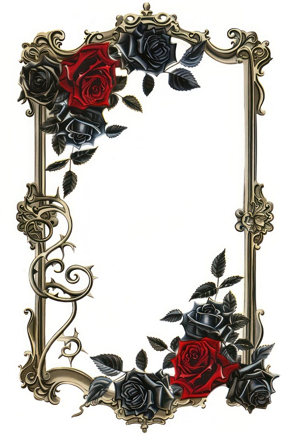 Gothic frame red and black | Free Photo Illustration - rawpixel