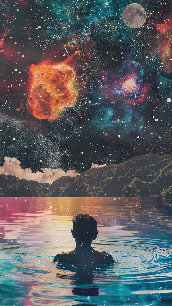 Swimming pool nebula night water | Free Photo Illustration - rawpixel