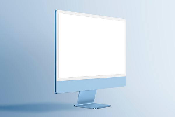 Blue minimal computer desktop screen | Free Photo - rawpixel