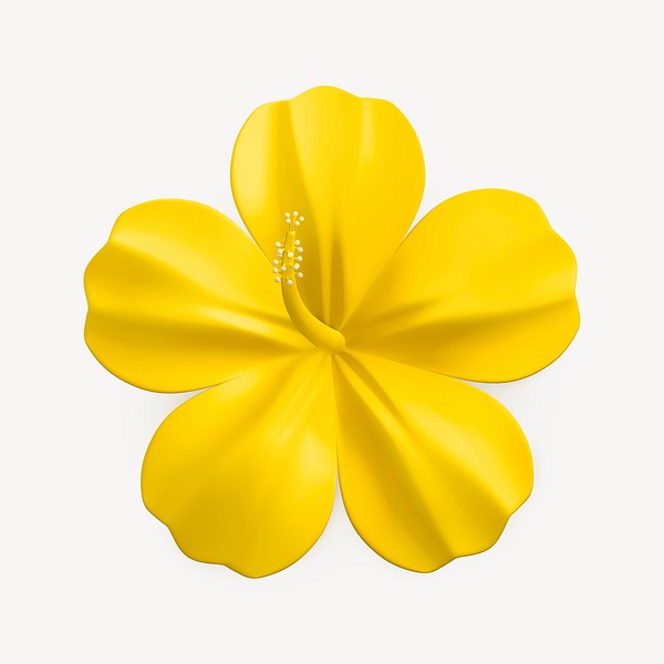 Yellow flower clipart, botanical design | Free Photo Illustration ...