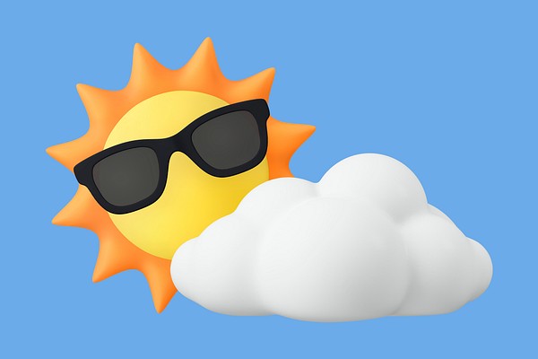 3D sunny day collage | Premium PSD Illustration - rawpixel