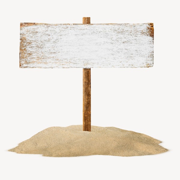 Wooden sign sand sticker, creative | Premium PSD - rawpixel