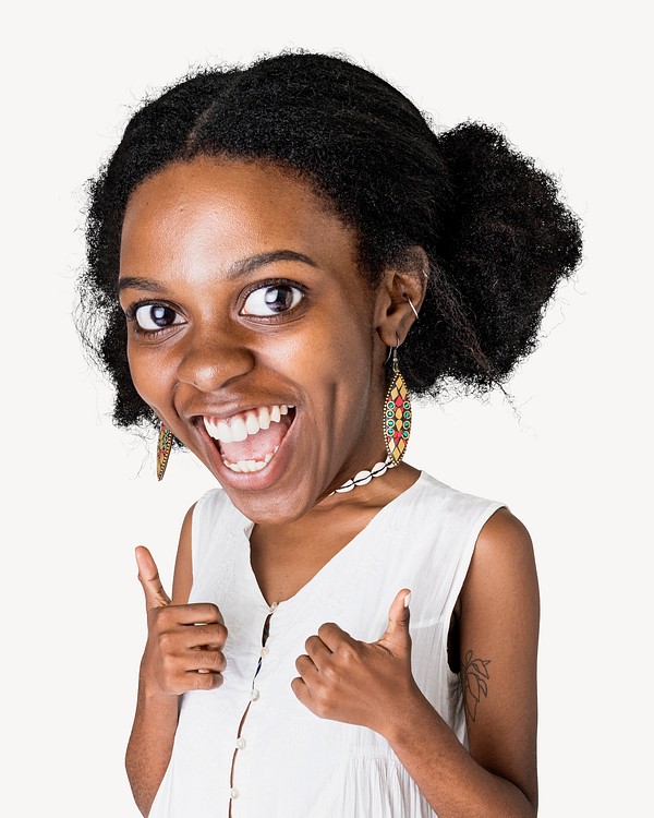 Bobble head young woman, isolated | Free Photo - rawpixel