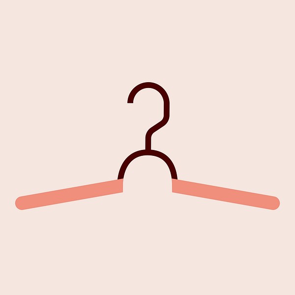 Clothes hanger sticker psd, aesthetic | Free PSD - rawpixel