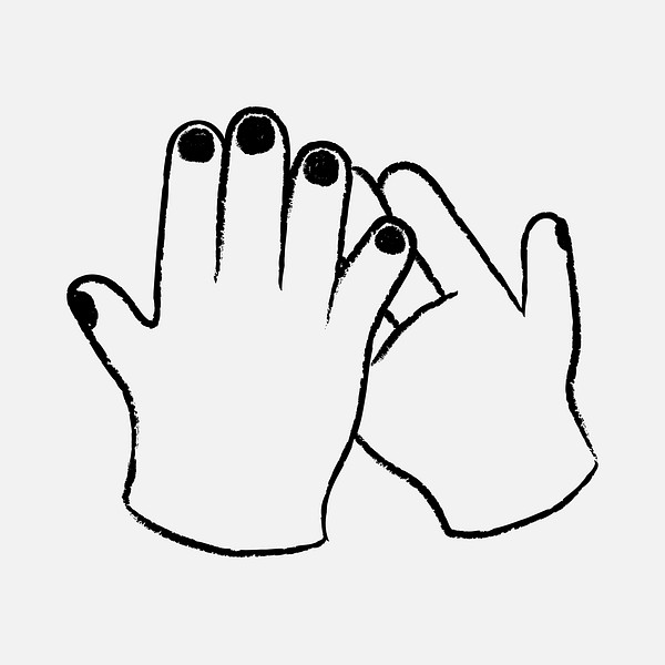 High five hands clipart, gesture | Free Photo Illustration - rawpixel