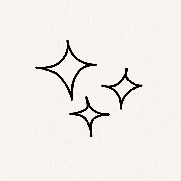 Light sparkle, minimal doodle design | Premium PSD - rawpixel