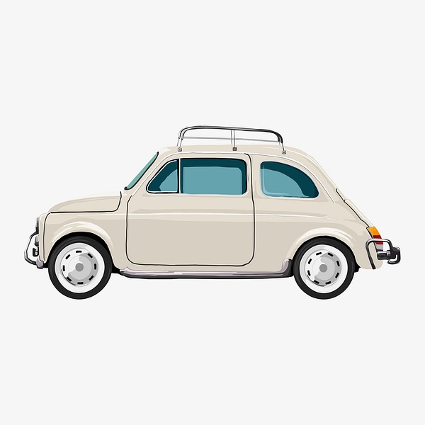 Classic white car sticker, collage | Premium PSD - rawpixel
