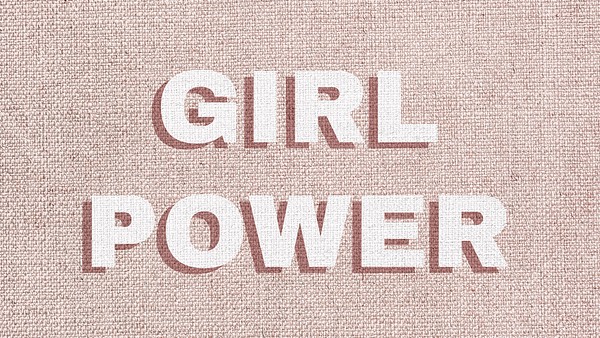 Girl power shadow font typography | Free Photo - rawpixel