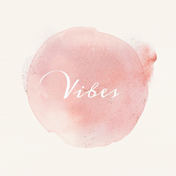 Vibes calligraphy pastel pink watercolor | Free Photo - rawpixel