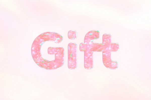 Gift word holographic effect pastel | Free Photo - rawpixel