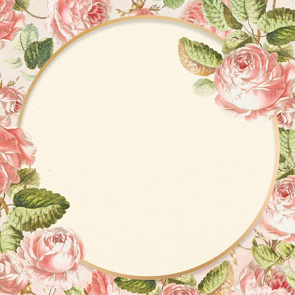 Frame rose pattern vintage style | Premium PSD - rawpixel