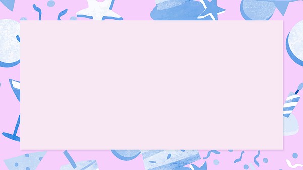 Cute birthday rectangle frame vector | Premium Vector - rawpixel