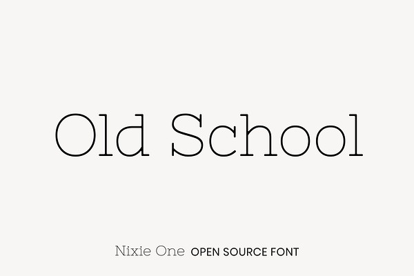 Nixie One open source font | Free Font Add-on - rawpixel